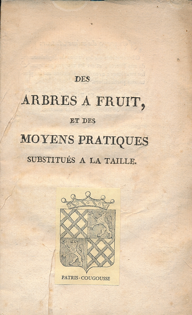 Des arbres à fruit et nouvelle méthode d'affruiter le pommier et le ...